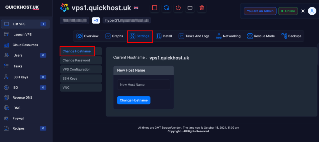 How to change the hostname – VPS – Knowledge Base